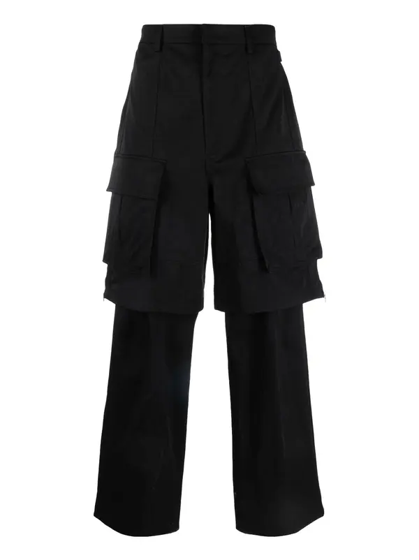 JUUN.J Straight-leg Cargo Trousers - Black