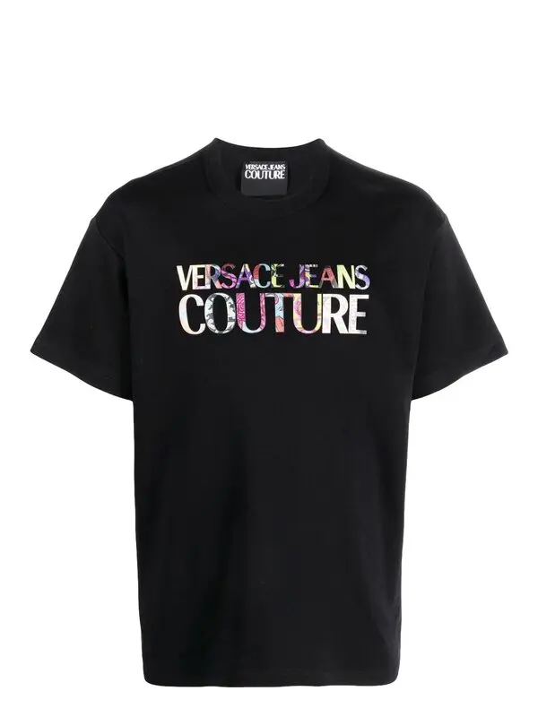 Versace Baroque Logo-print T-shirt - Black