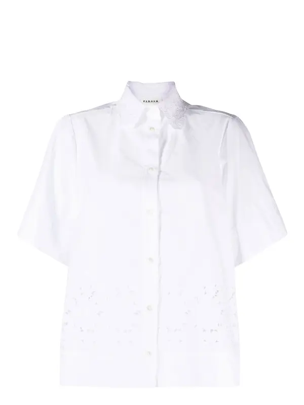 P.a.r.o.s.h Broderie Anglaise Shirt - White