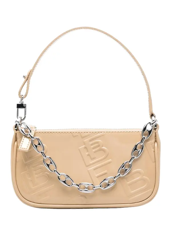 By Far Mini Rachel Embossed Shoulder Bag - Neutrals