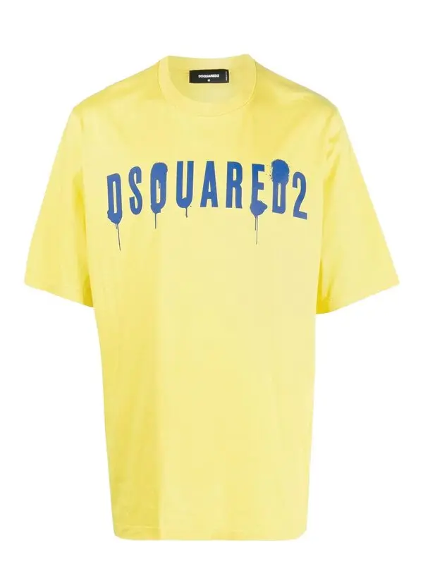 Dsquared2 Logo-print Crew-neck T-shirt - Yellow
