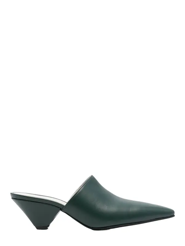 Fabiana Filippi 50mm Leather Mules - Green