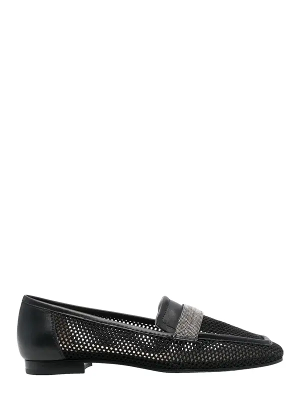 Fabiana Filippi 10mm Mesh Loafers - Black