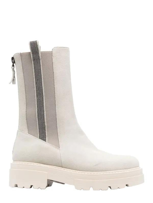 Fabiana Filippi 45mm Suede Boots - Neutrals