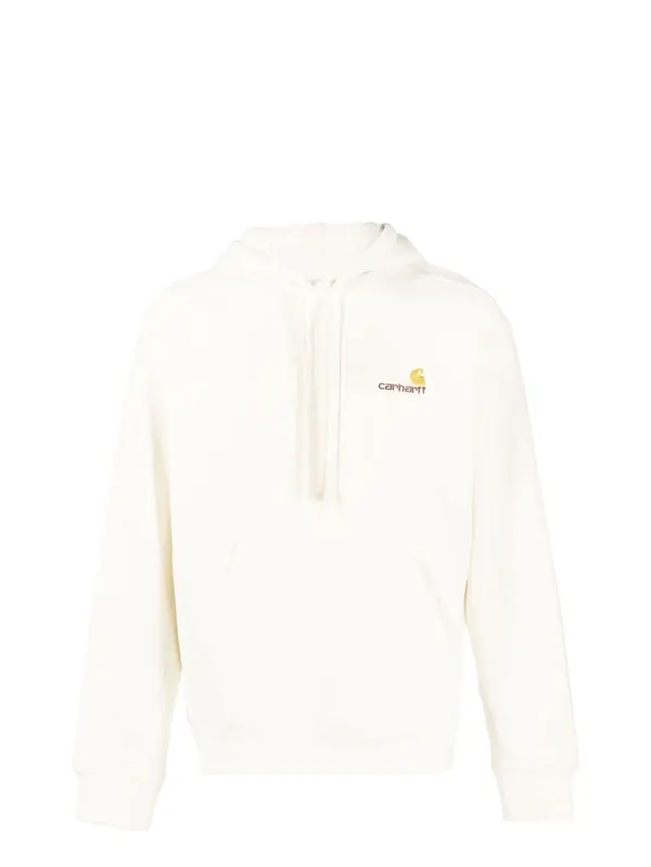Carhartt Work In Progress American Script Cotton Hoodie - Neutrals