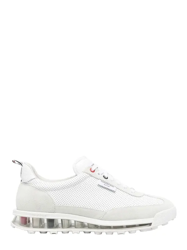 Thom Browne Rwb Stripe Low-top Sneakers - White