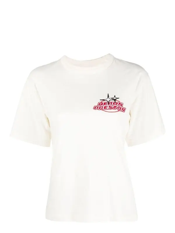 Heron Preston Logo-embroidered Short-sleeved T-shirt - White