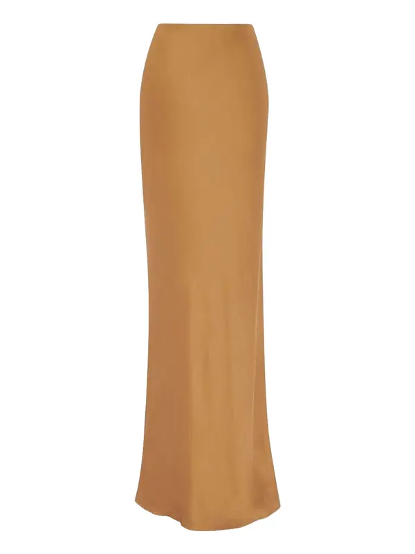 Saint Laurent Silk Floor-length Skirt - Neutrals