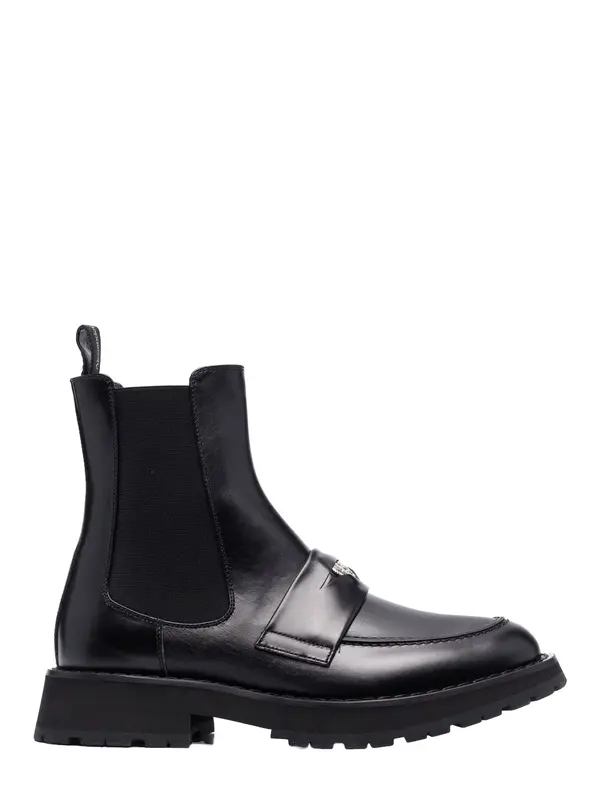 Alexander McQueen Leather Chelsea Boots - Black