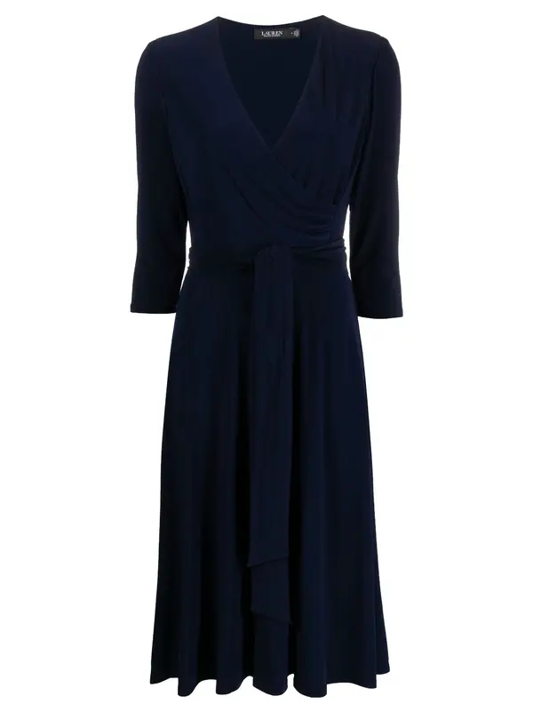 Ralph Lauren Carlyna Tie-waist Dress - Blue
