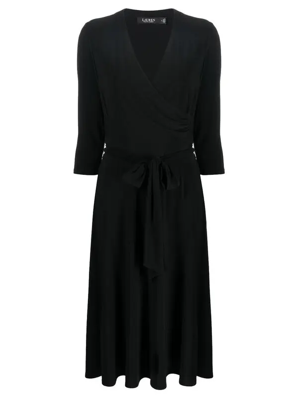 Ralph Lauren Carlyna Tie-waist Dress - Black