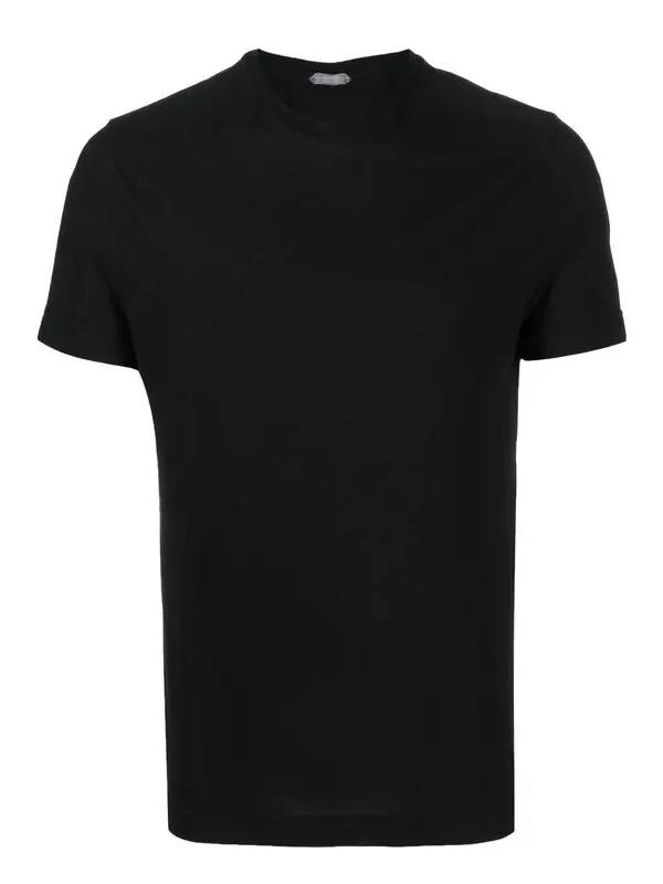 ZANONE Basic Short-sleeved T-shirt - Black