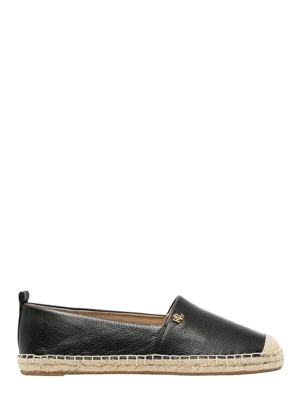 Ralph Lauren Cameryn Leather Espadrilles - Black