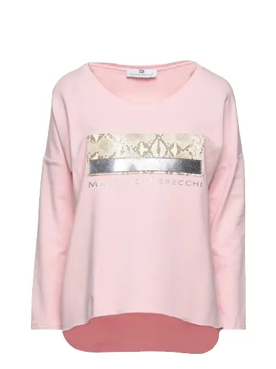 MASSIMO REBECCHI Cotton-blend Sweatshirt With Appliqués - Pink