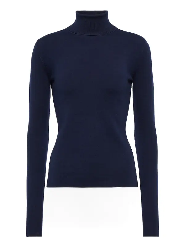 Gabriela Hearst May Wool, Silk, And Cashmere Turtleneck Sweater - Blue