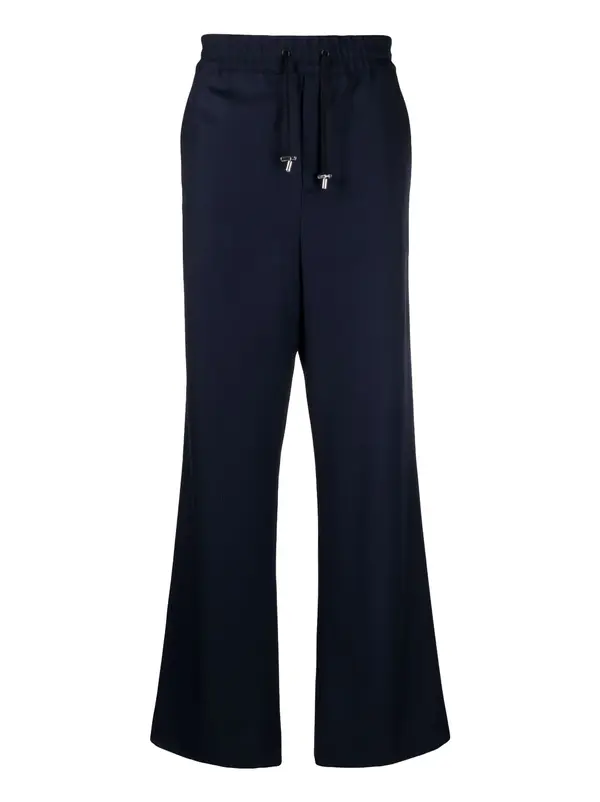 Balmain Wide-leg Twill Trousers - Blue