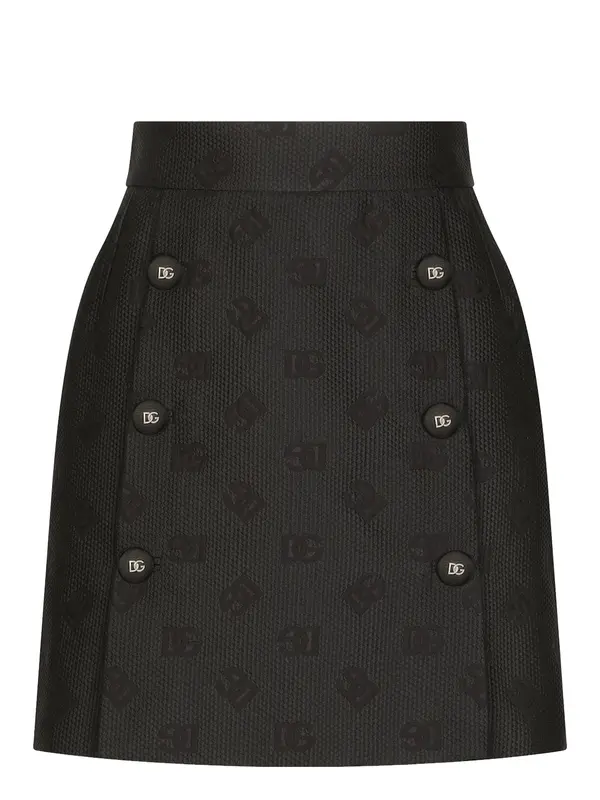 Dolce & Gabbana Jacquard Miniskirt - Black