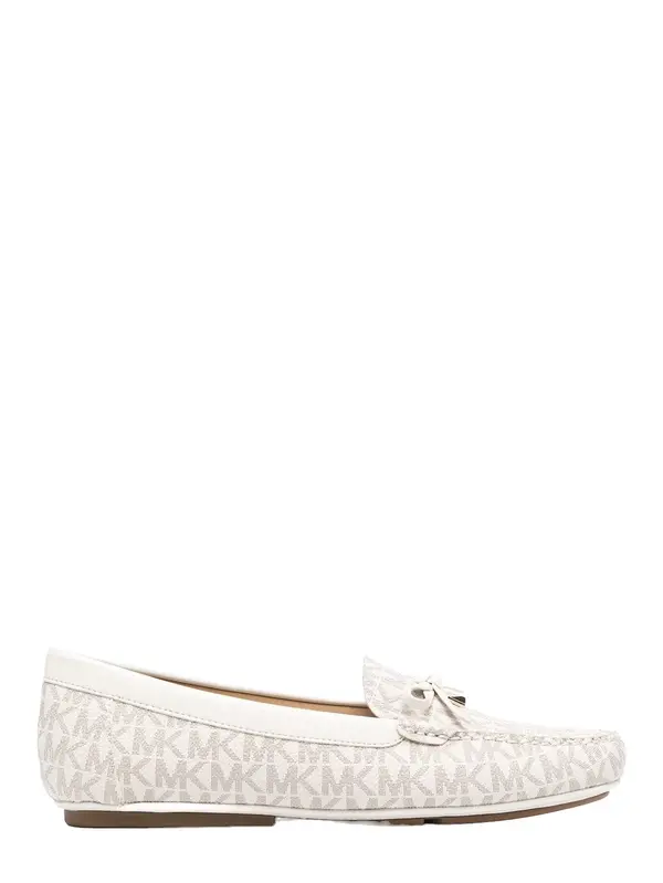 Michael Kors Juliette Monogram-jacquard Moccasins - Neutrals