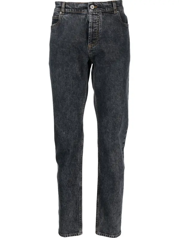Balmain Regular-leg Mid-rise Jeans - Black