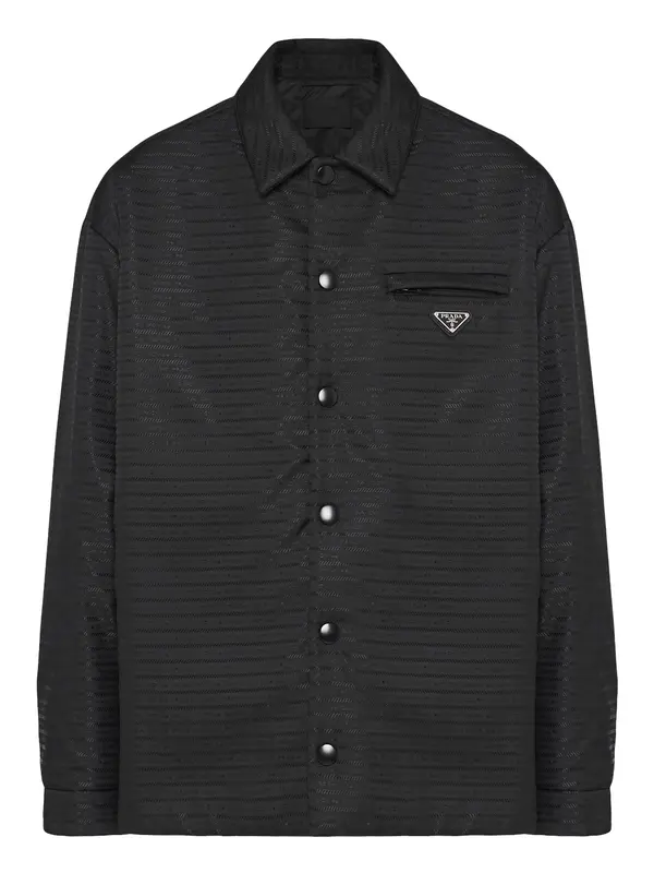 Prada Logo-print Padded Shirt - Black