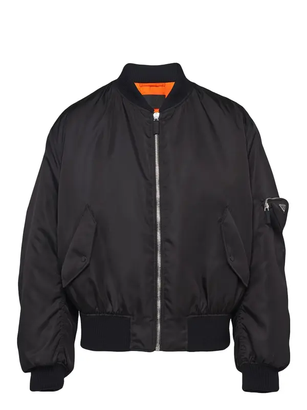 Prada Re-nylon Bomber Jacket - Black