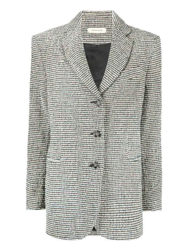 0711 TBILISI Houndstooth Single-breasted Blazer - Multicolour