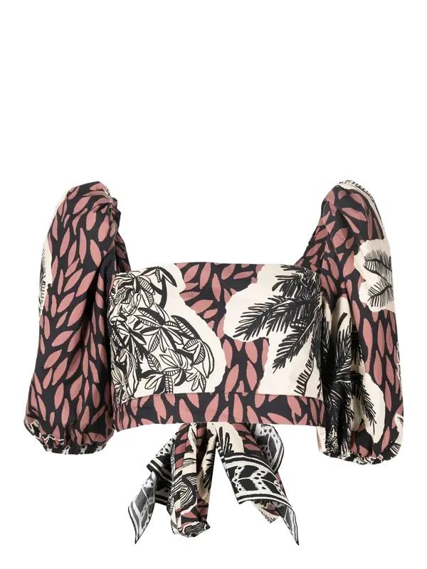 Johanna Ortiz Graphic-print Blouse - Black