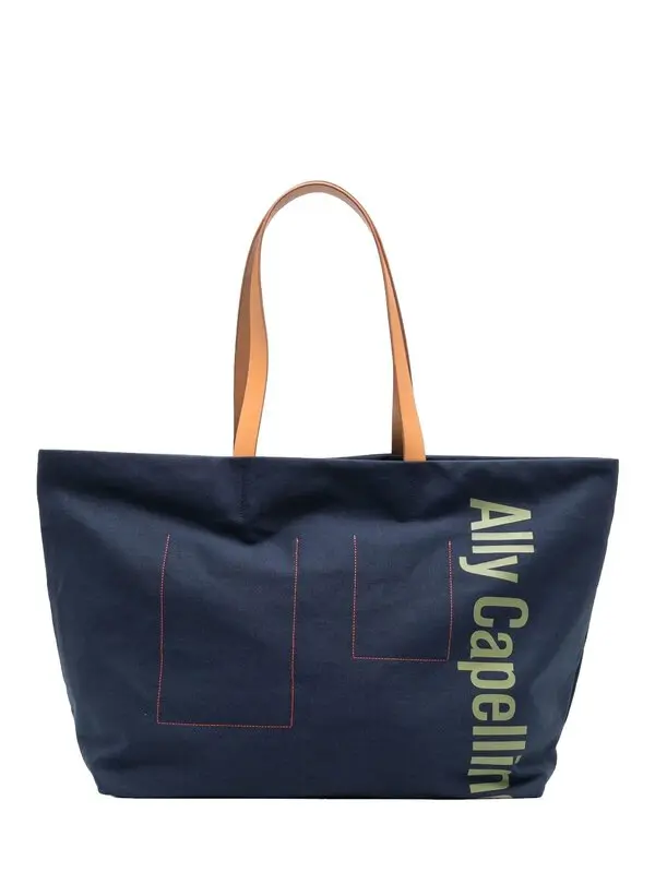 ALLY CAPELLINO Logo-print Tote Bag - Blue