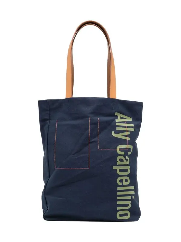 ALLY CAPELLINO Logo-print Tote Bag - Blue