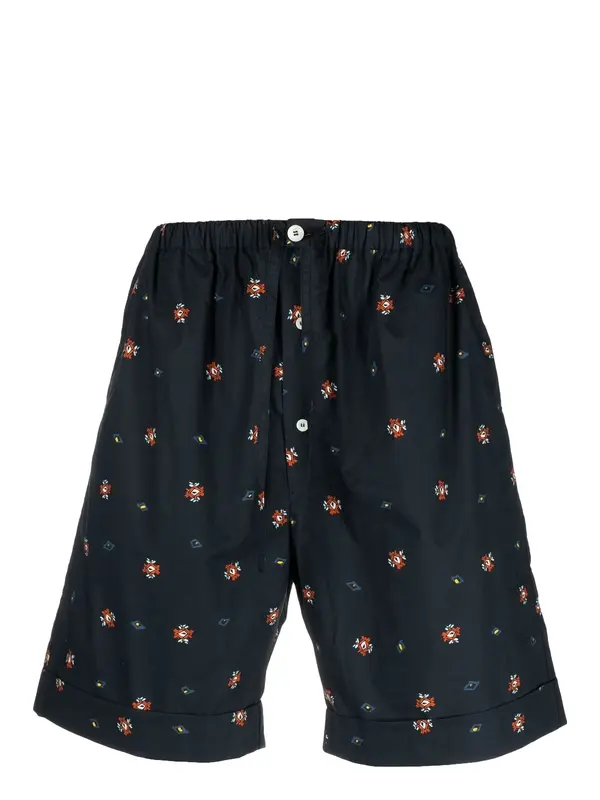 Nick Fouquet Graphic-print Shorts - Blue