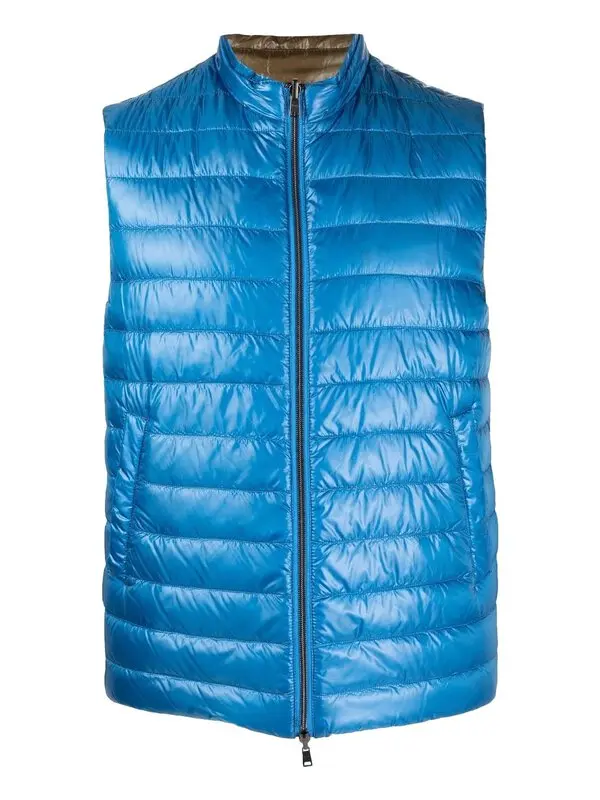 Herno Quilted High-neck Gilet - Blue