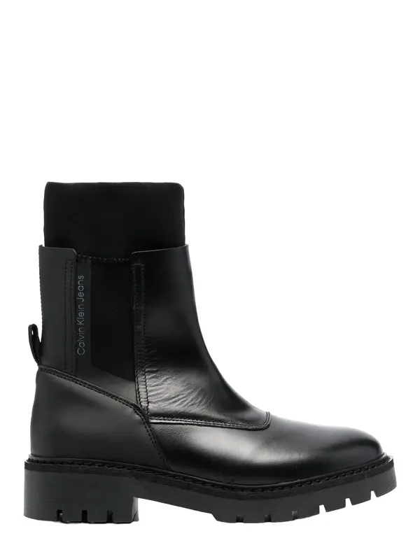 Calvin Klein High-ankle Leather Chelsea Boots - Black