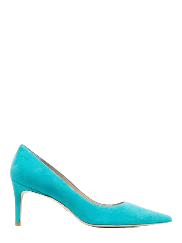 STUART WEITZMAN Pointed 70mm Suede Pumps - Blue