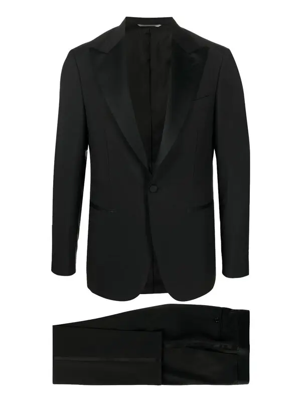 Canali Single-breasted Two-piece Suit - Black