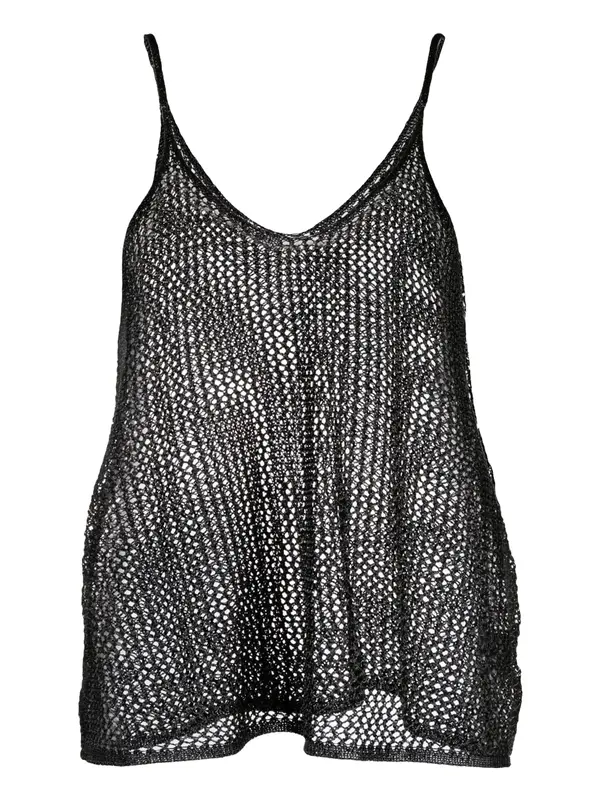 Dodo Bar Or Miles Metallic Knit Top - Black
