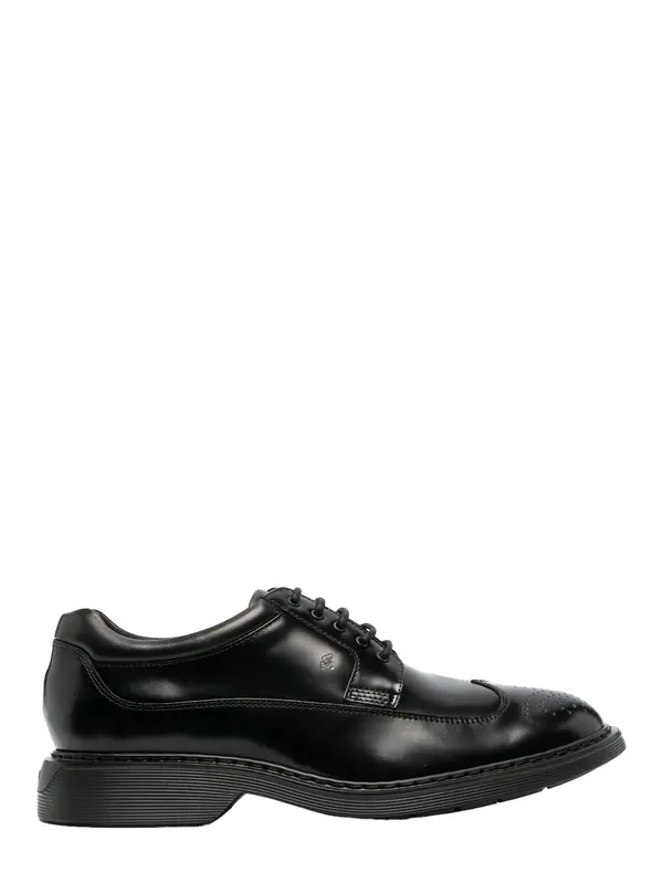 Hogan Leather Oxford Shoes - Black