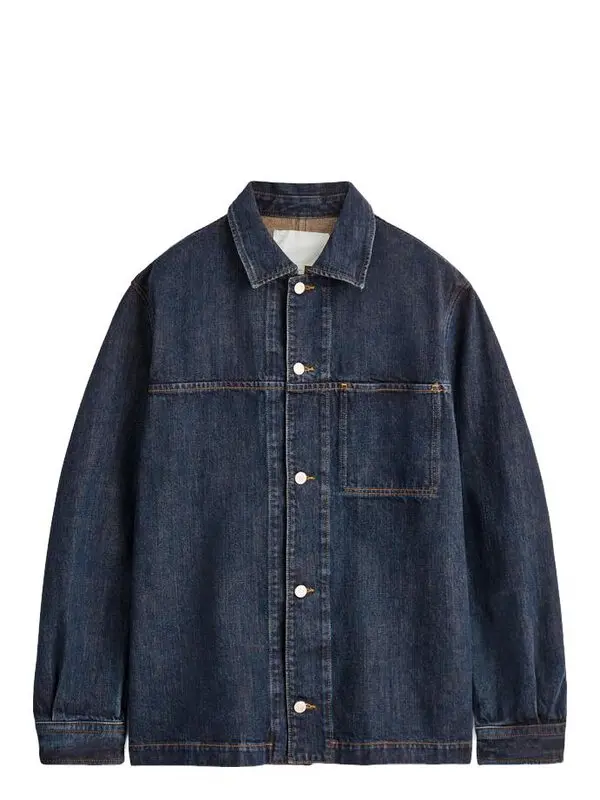 Cos Denim Overshirt - Dark Blue