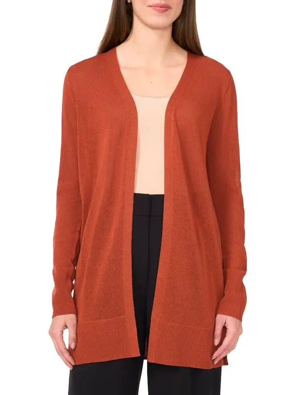 Halogen Side Slit Cardigan - Baked Clay