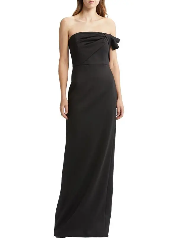 Black Halo Divina Strapless Gown - Black