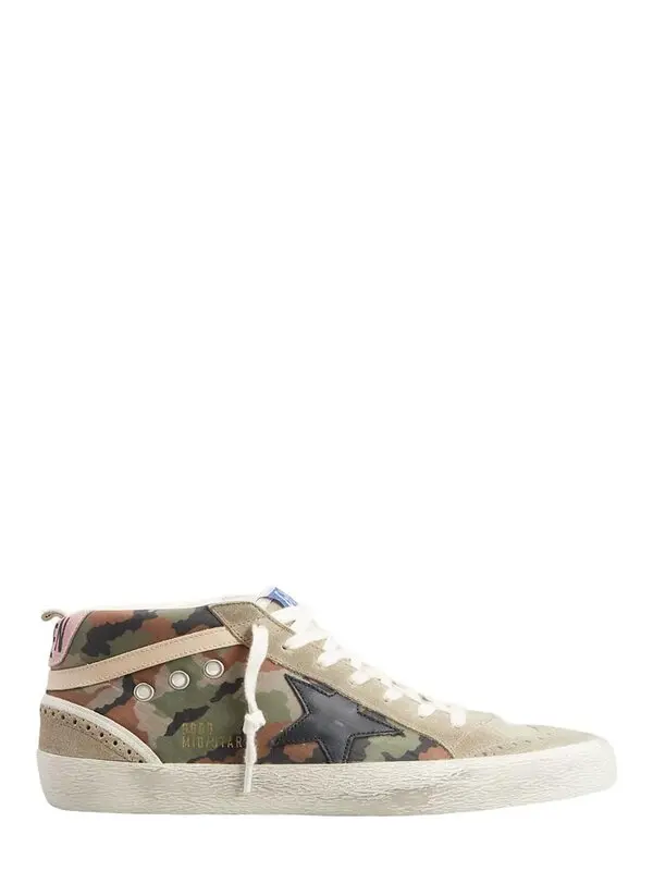 Golden Goose Mid Star Wing-tip Sneakers - Dark Green