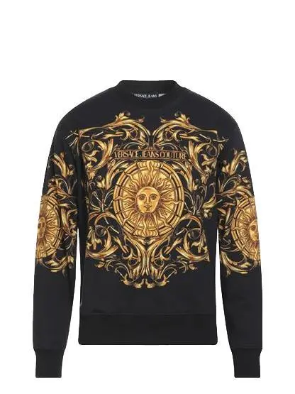 Versace Cotton Blend Signature Print Sweatshirt - Black