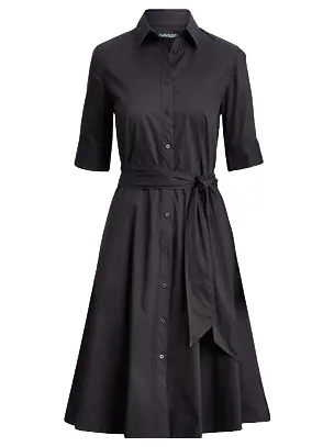 Ralph Lauren Cotton-blend Shirtdress - Black