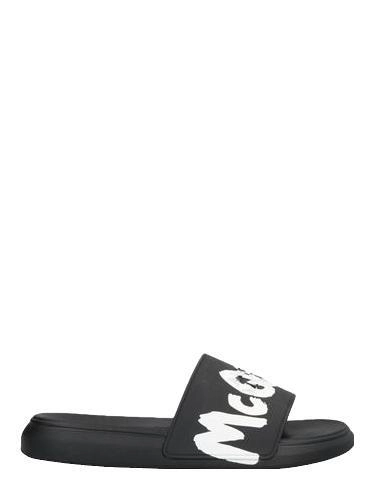 Alexander McQueen Rubber Slides - Black