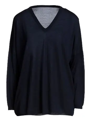 ARAGONA Midnight Merino Wool Sweater - Blue