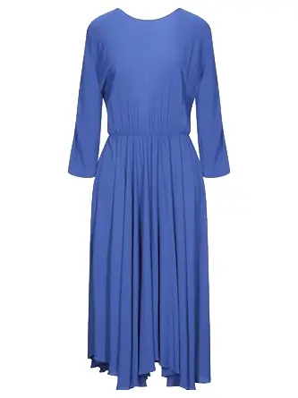 JUCCA Bright Polyester Midi Dress - Blue
