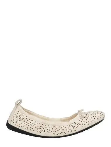 TOD'S Leather Ballet Flats - White