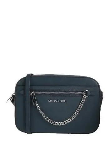 Michael Kors Leather Camera Bag - Navy