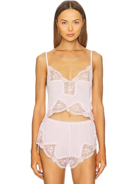 KAT THE LABEL Harley Camisole - Baby Pink