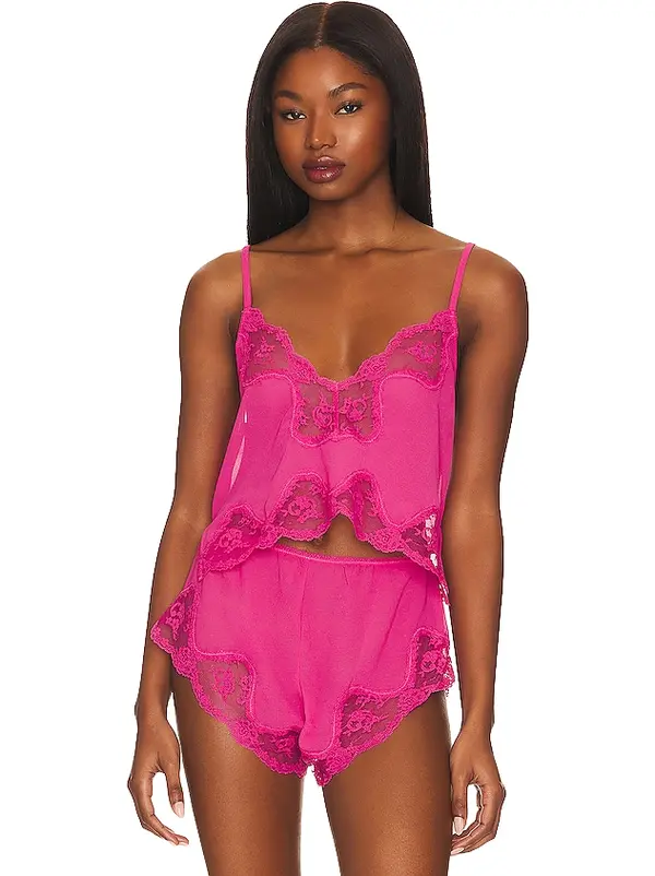 KAT THE LABEL Harley Camisole - Hot Pink