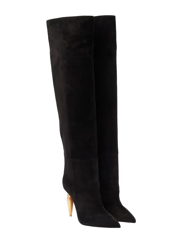 CHRISTIAN LOUBOUTIN Lipbotta 100 Knee-high Boots - Black